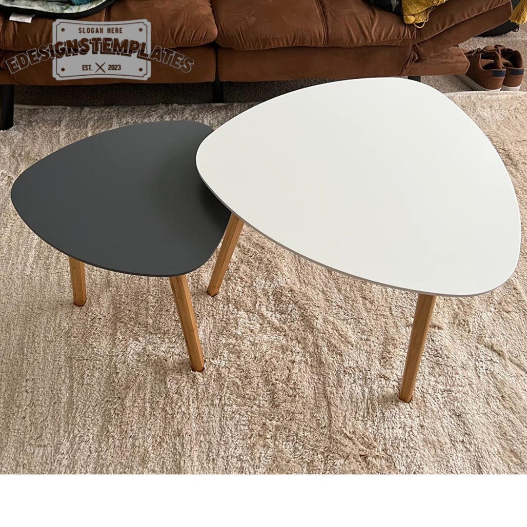 Bamboo Nesting Triangle End Table,set of 2 Coffee Table - Etsy