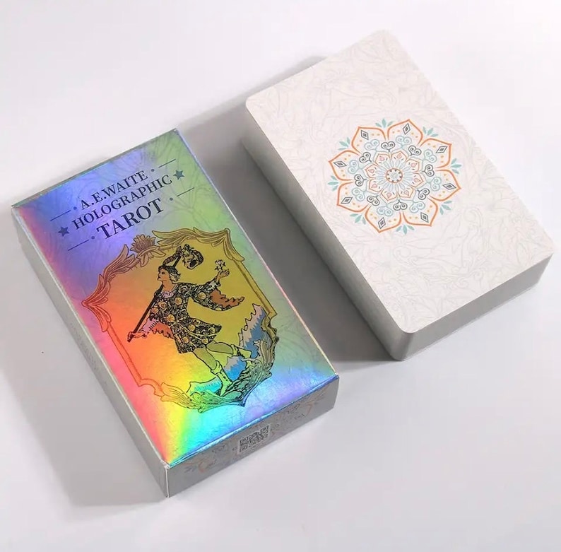 78 Holographic Cards Tarot Deck Set, Future Telling, Divination Tool, Tarot Cards, Oracle Deck ...