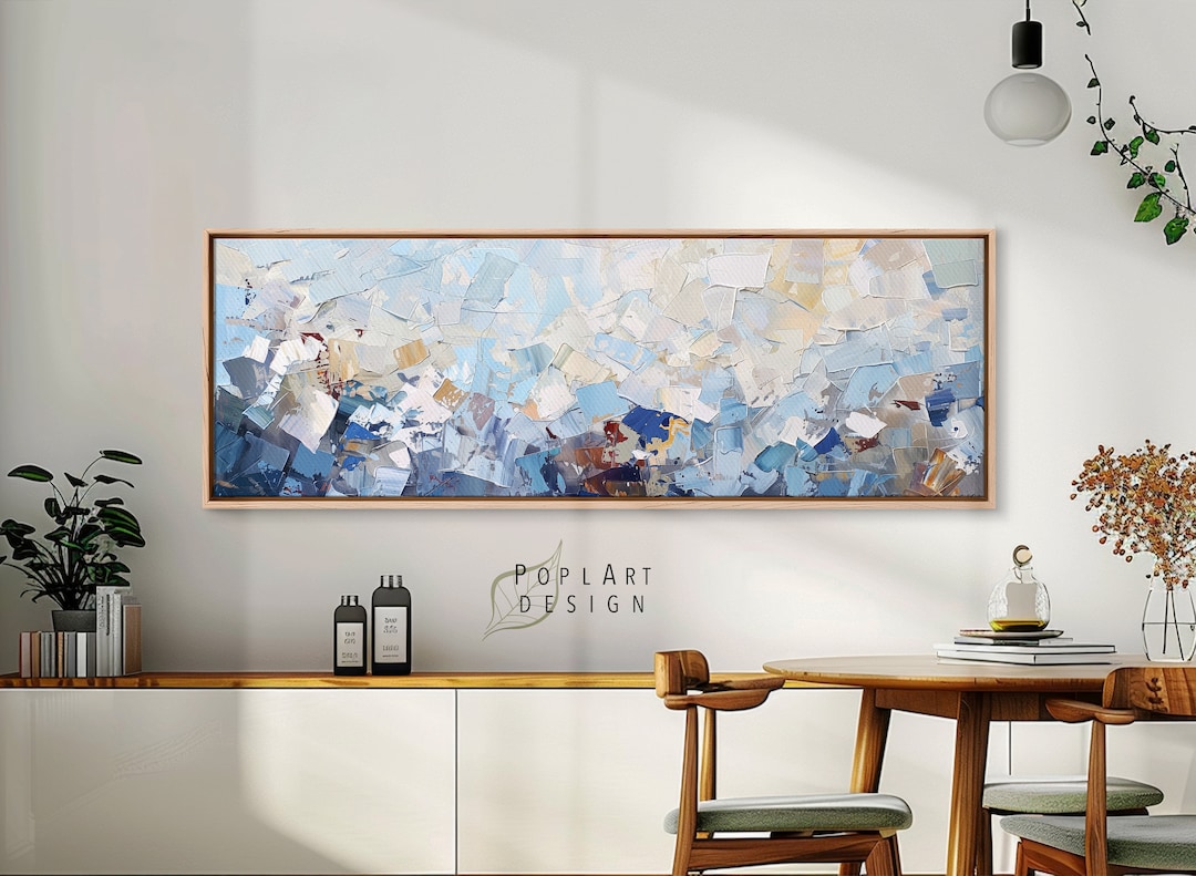 Abstract Long Horizontal Wall Art, Exhibition Modern Art, Panoramic ...