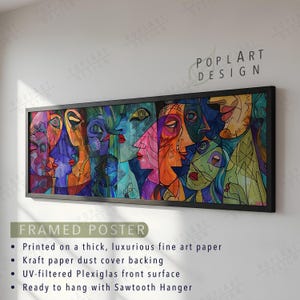 Colorful Abstract People Art: Modern Framed Canvas Print - Etsy
