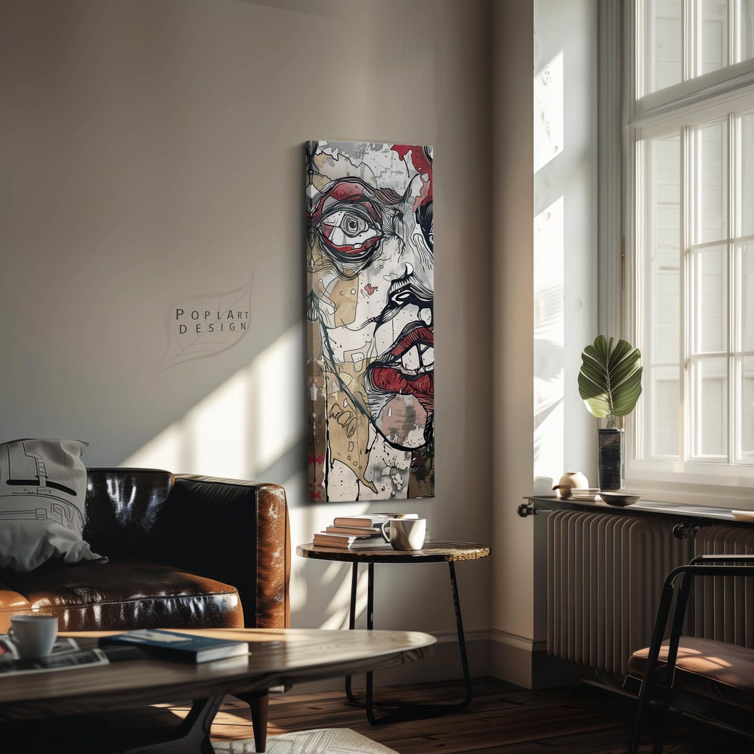 Long Horizontal Wall Art, Large Framed Canvas, Modern Aesthetic, Wide ...