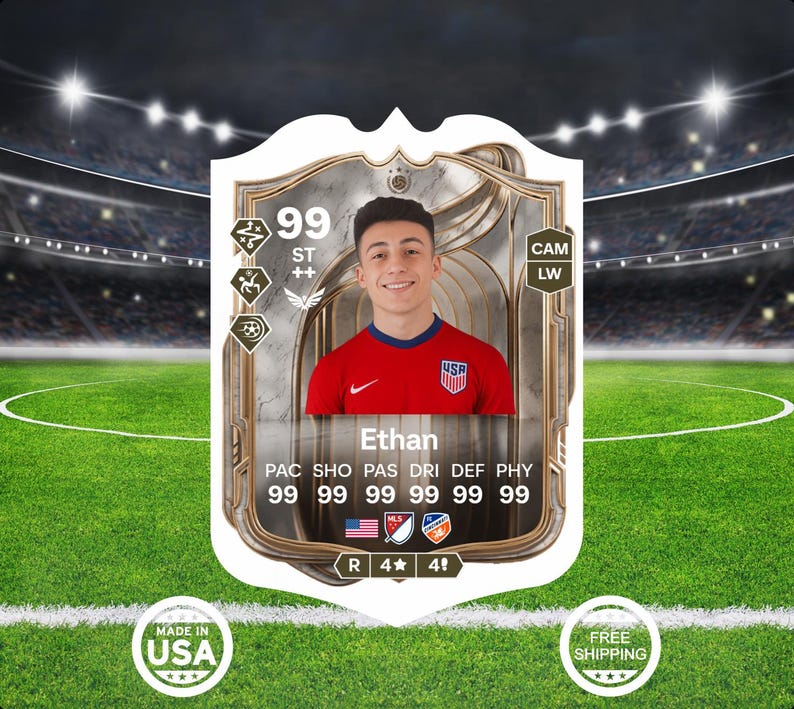 Personalized Soccer FC Card | Custom Acrylic Football Player Gift for ...