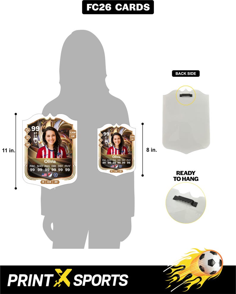 Personalized Soccer FC Card | Custom Acrylic Football Player Gift for ...