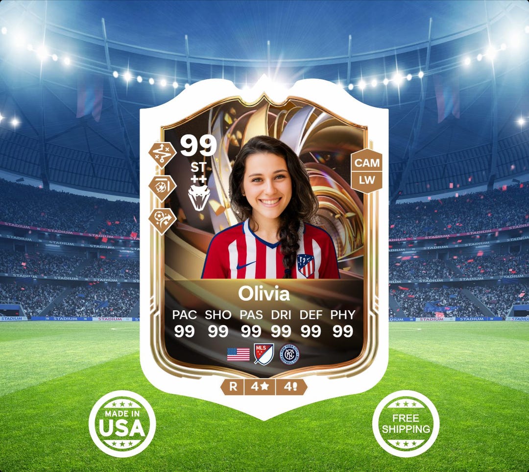 Personalized Soccer FC Card | Custom Acrylic Football Player Gift for ...
