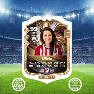 Personalized Soccer FC Card | Custom Acrylic Football Player Gift for ...