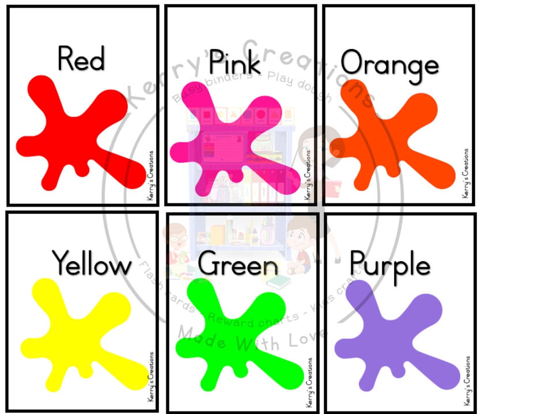 Montessori Colors Flashcards, Preschool Learning (printable) - Etsy