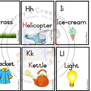 26 Printable Alphabet Flash Cards. ABC Printable Picture Flashcards ...