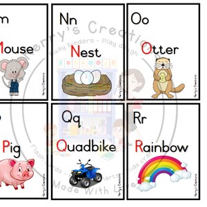 26 Printable Alphabet Flash Cards. ABC Printable Picture Flashcards ...