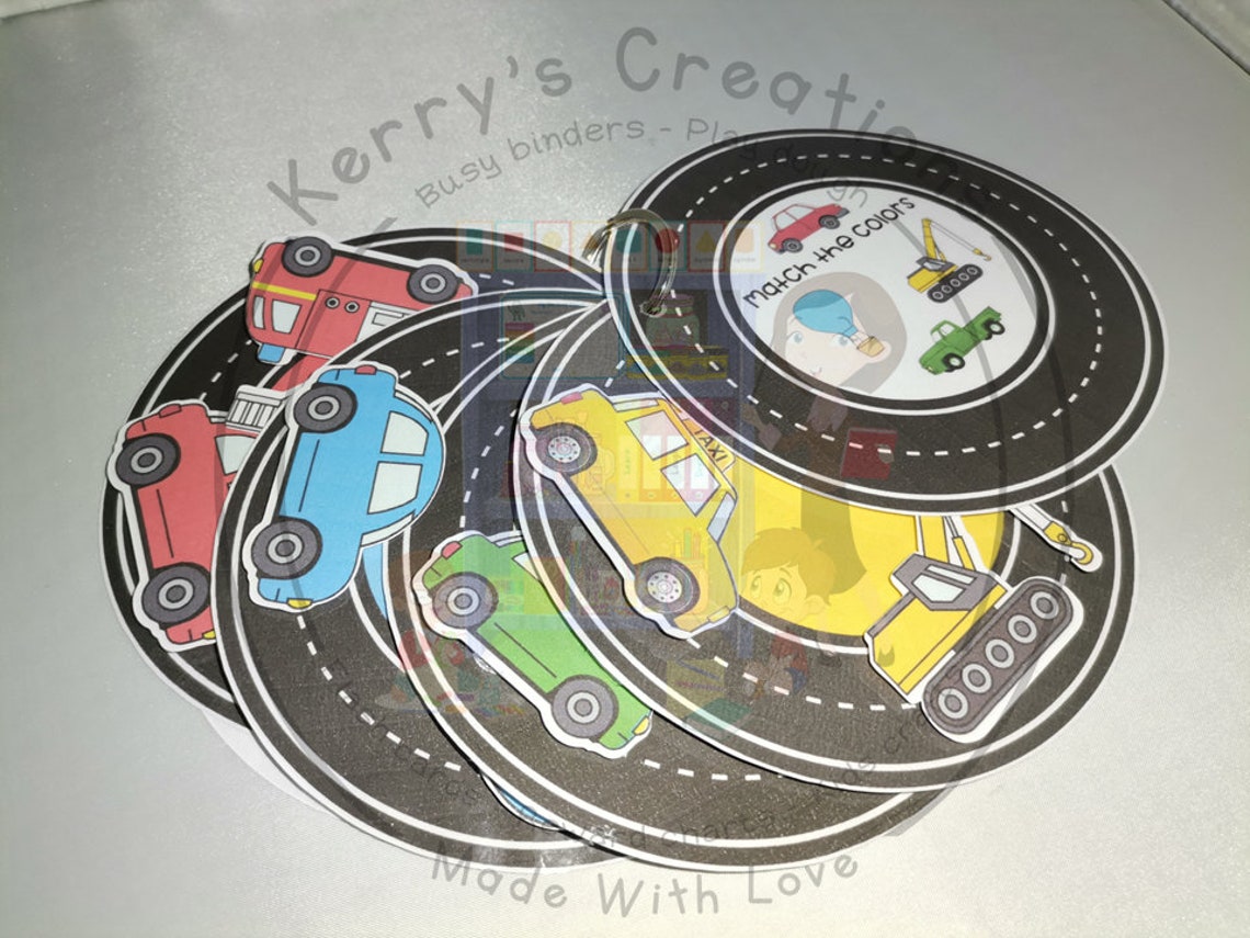Colour Sorting Mini Book, Transport Velcro Game (printable Worksheets ...