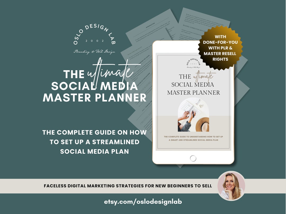 The Ultimate Social Media Master Planner Done for You Digital Marketing ...