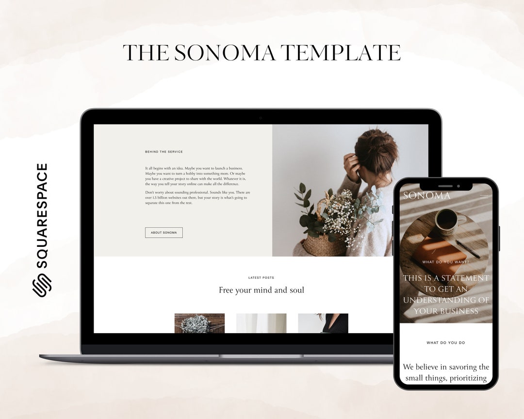 The Sonoma Template - Squarespace 7.1 Beautiful and User-friendly DIY Website Template for ...