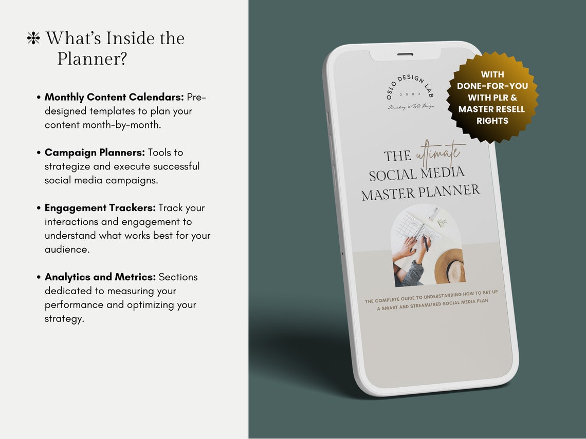 The Ultimate Social Media Master Planner Done for You Digital Marketing ...