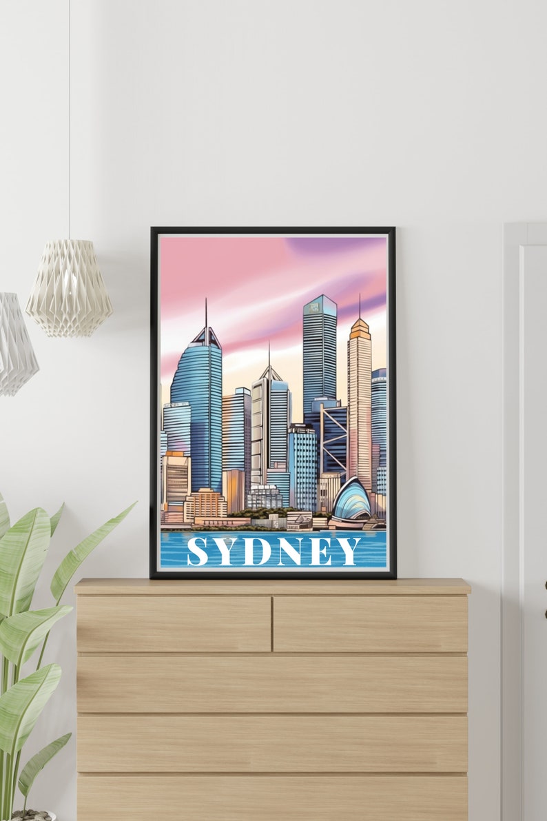 Sydney Skyline Opera House Printable Wall Art Modern - Etsy