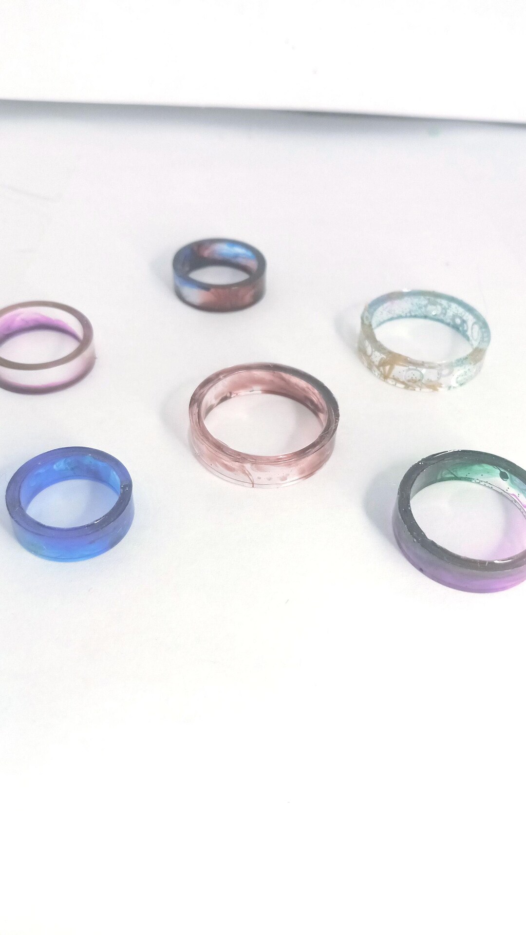 Sortija De Resina Artesanal Con Flores Secas | Anillo único Hecho a ...