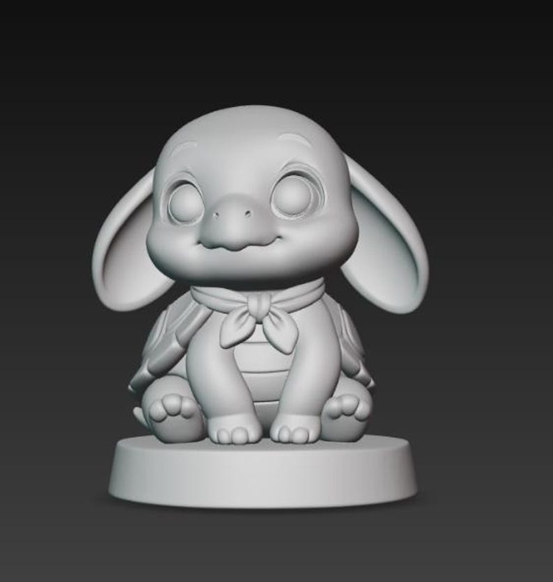 Chibi Turtle Figurine STL | 3D Printable Pet Model (digital Download ...
