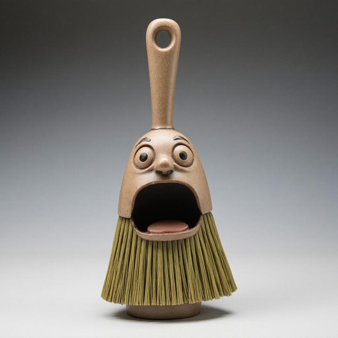 Brush Monster STL File - 3D Printable Creepy Cute Broom With Face ...