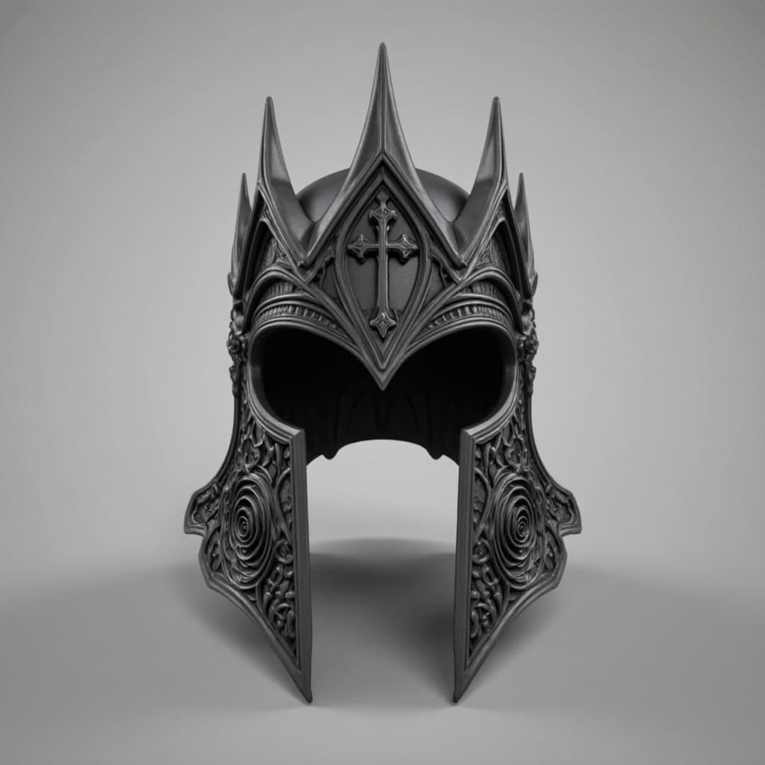 Gothic Knight Helmet STL File: 3D Printable Medieval Armor (digital ...