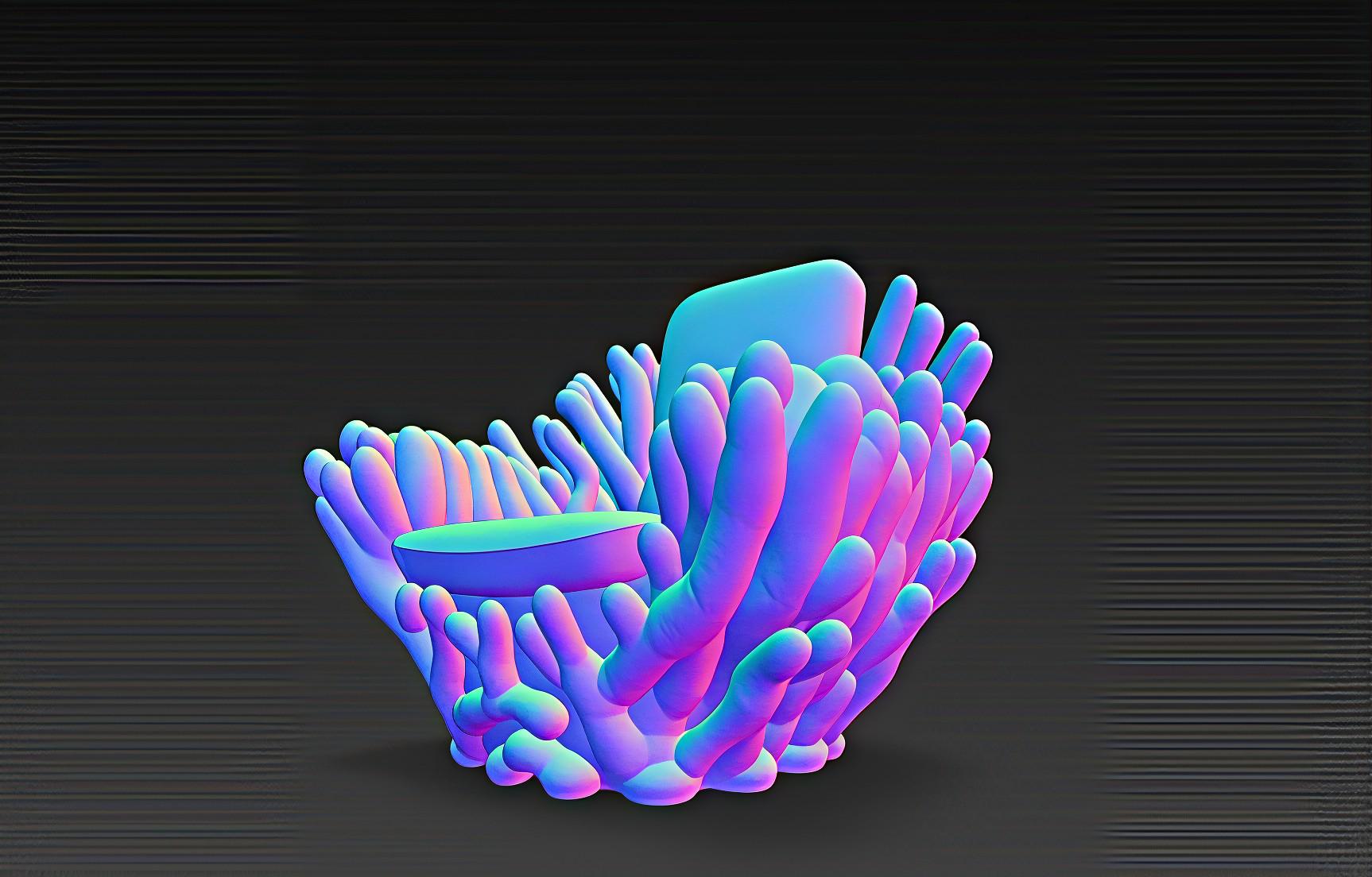 Coral Throne STL File: 3D Printable Fantasy Chair Model (digital ...