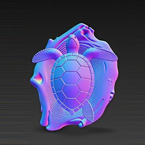 Sea Turtle Relief STL File: 3D Printable Ocean Sculpture (digital ...