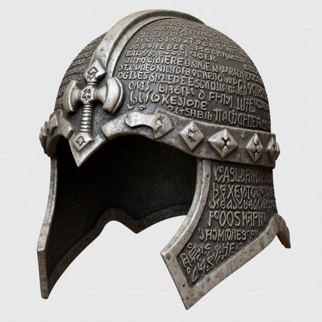 Ancient Rune Engraved Warrior Helmet STL Digital Download for 3D ...