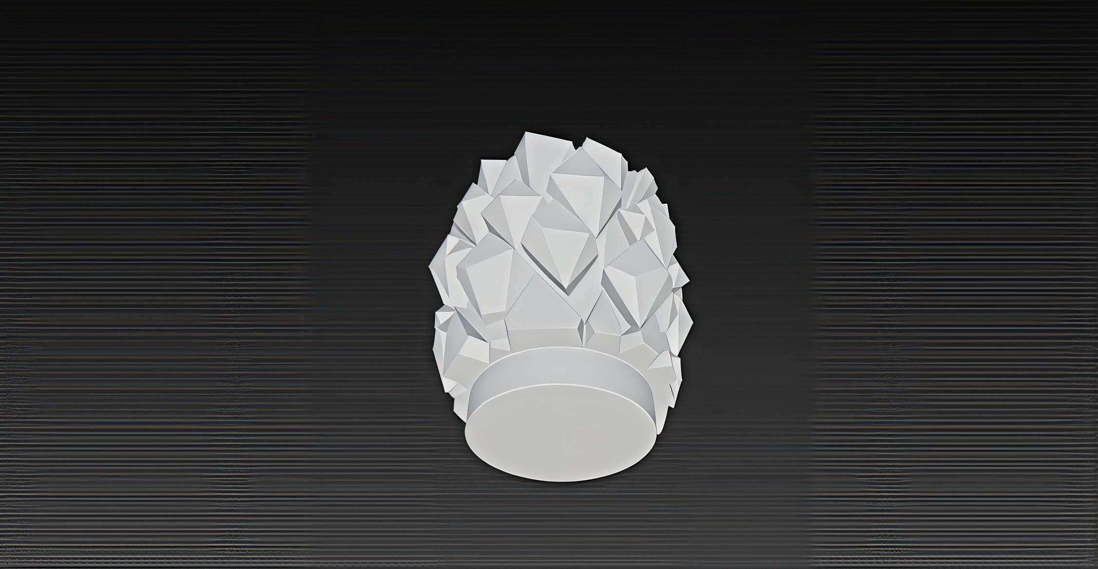 Obsidian Crystal Vase STL File: Gothic Geometric Pot 3D Print Model - Etsy