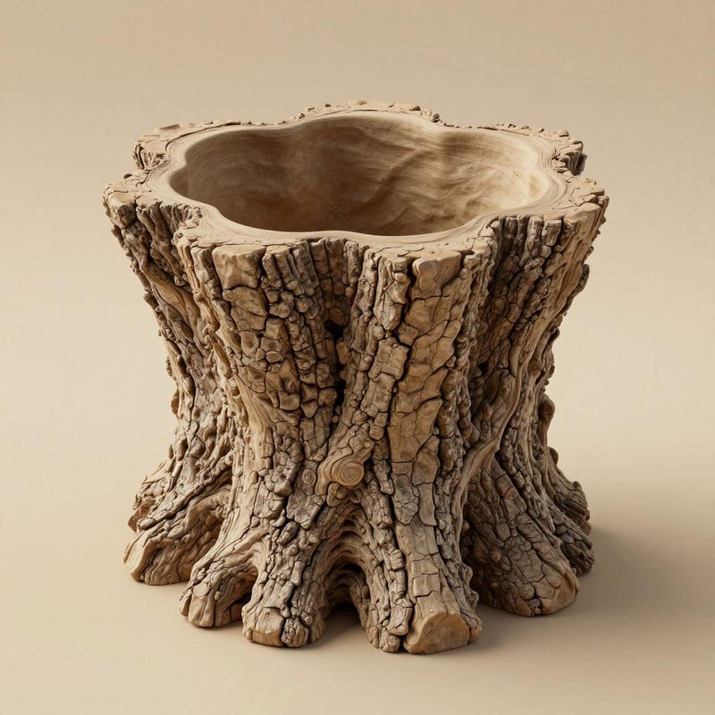 Rustic Stump Planters - Etsy