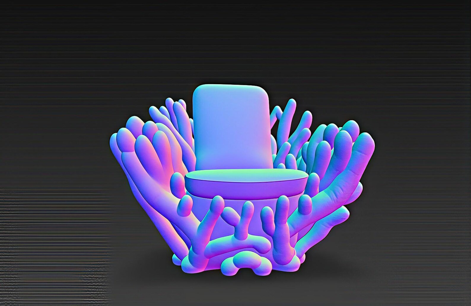 Coral Throne STL File: 3D Printable Fantasy Chair Model (digital ...