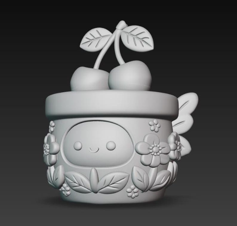 Kawaii Cherry Planter STL File – Cute Fruit Pot Digital Download - Etsy