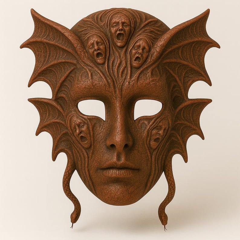 Medusa Demon Mask STL File | Gothic Horror Cosplay Prop (3D Printable ...