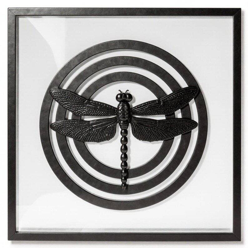 Dragonfly Relief STL File: 3D Printable Insect Sculpture (digital ...