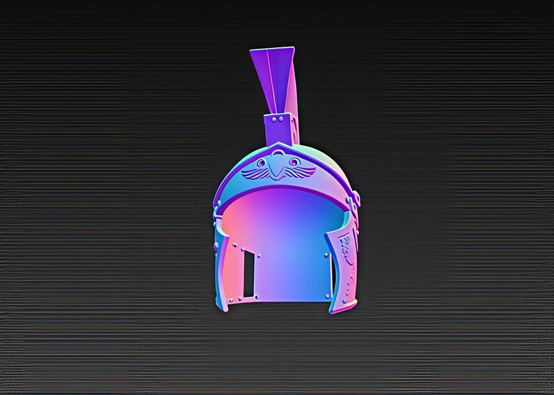 Roman Gladiator Helmet STL File: 3D Printable Cosplay Model (digital ...