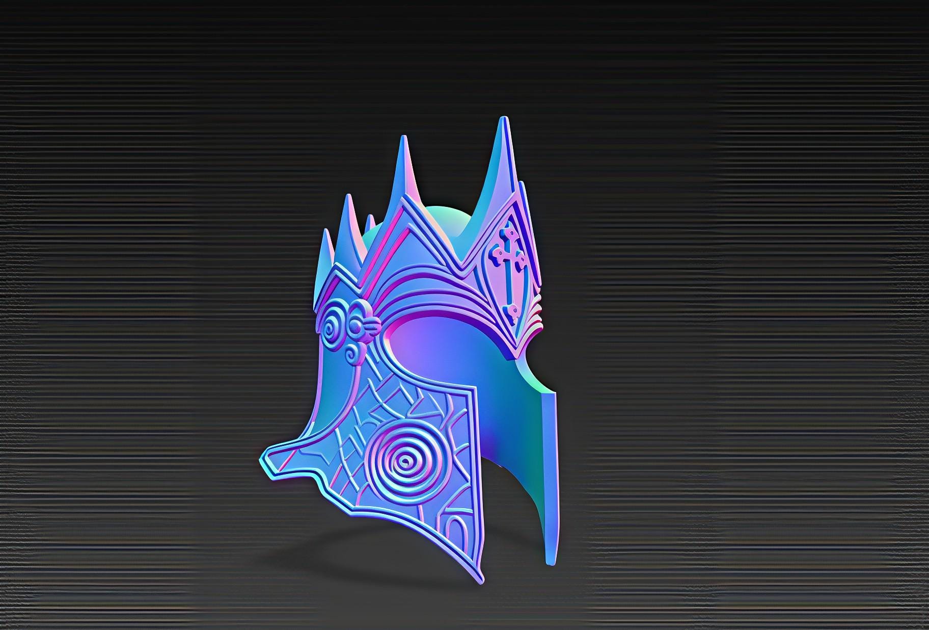 Gothic Knight Helmet STL File: 3D Printable Medieval Armor (digital ...