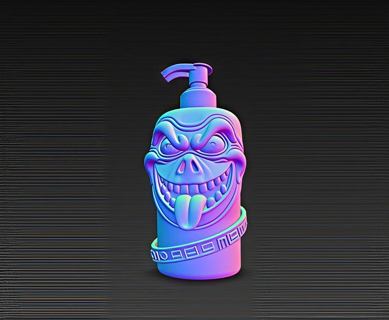 Creepy Soap Dispenser STL Digital Download Funny Monster Bathroom Decor ...