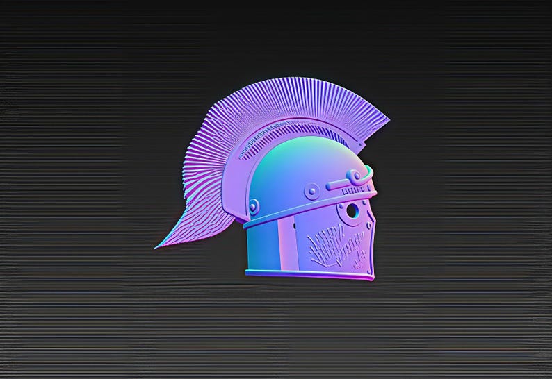 Roman Gladiator Helmet STL File: 3D Printable Cosplay Model (digital ...
