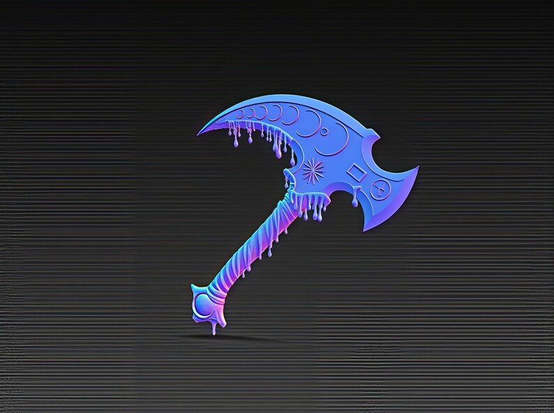 Moon Blood Battle Axe STL File | Gothic Horror Weapon (digital Download ...