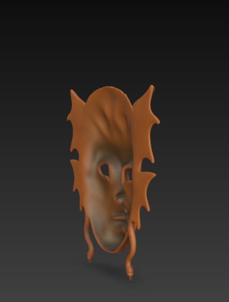 Medusa Demon Mask STL File | Gothic Horror Cosplay Prop (3D Printable ...