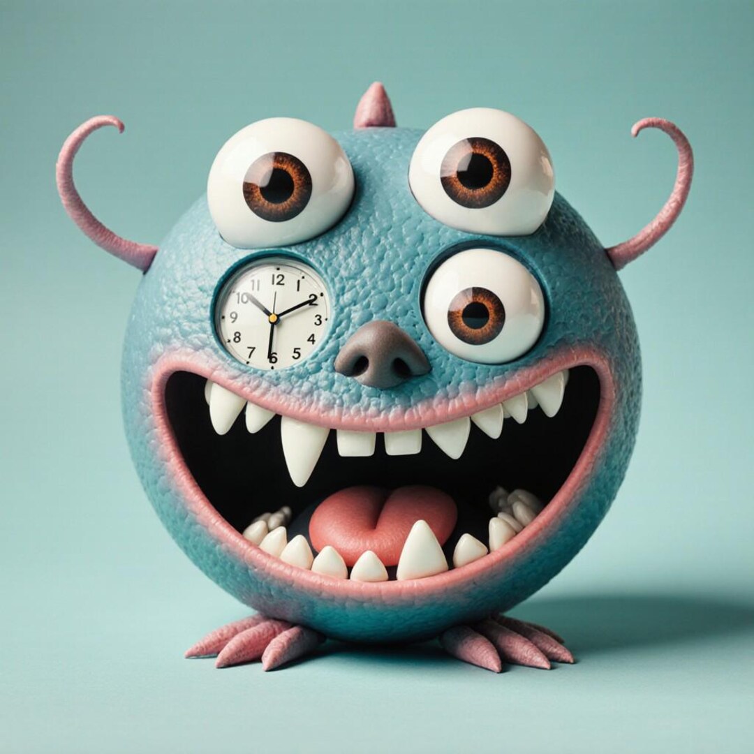 Monster Clock Face STL File: 3D Printable Halloween Decor (digital ...