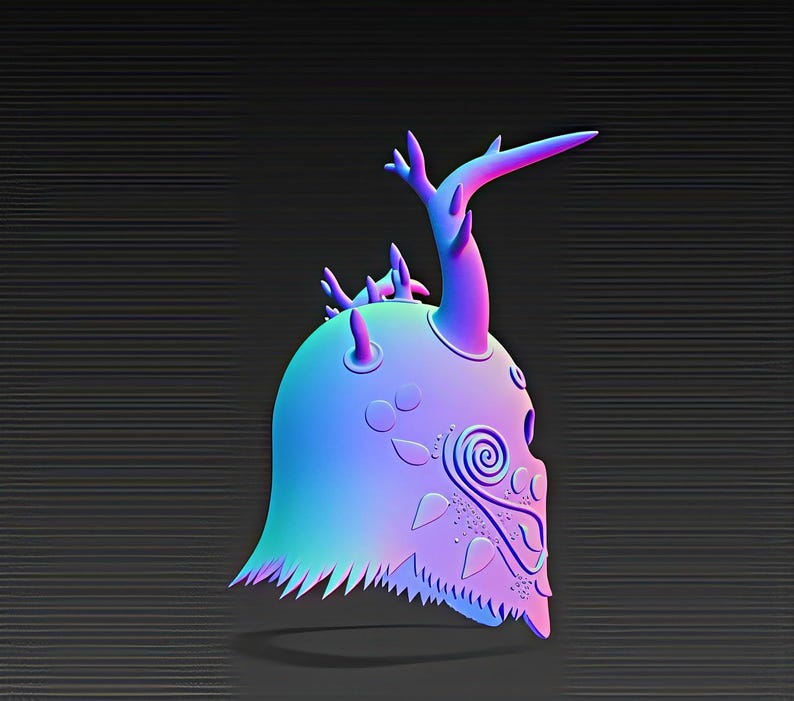 3D Printable Druid Helmet STL File: Nature Warrior Armor (digital ...