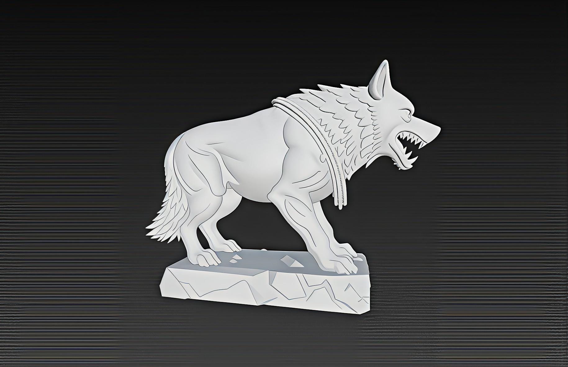 Fenrir the Wolf of Ragnarok STL | Viking Norse Mythology Monster Statue ...