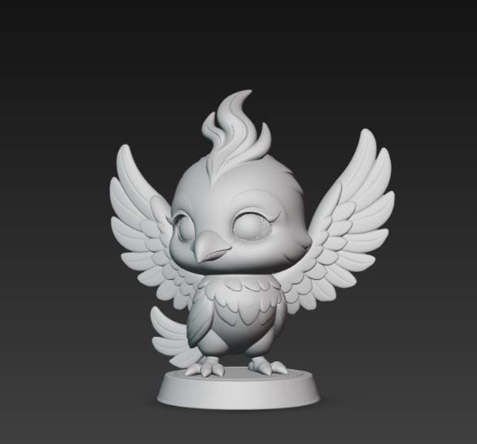 Chibi Phoenix Figurine 3D Printable Model (STL + 3MF) - Etsy