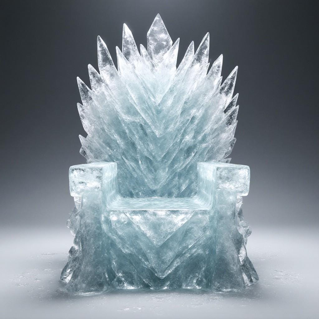 Ice Throne STL File: 3D Printable Frozen Crystal Chair (digital ...