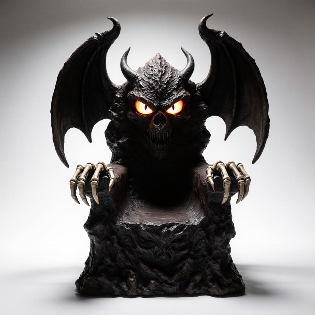 Evil Bat Wing Throne STL File | 3D Printable Dark Decor (digital ...
