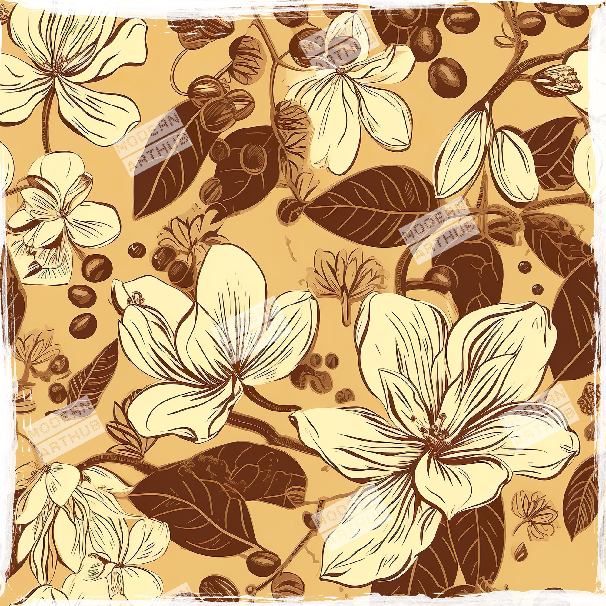 10 Coffee & Vanilla Digital Paper, Seamless Digital Set, Digital Background, Pattern, 400 Dpi ...