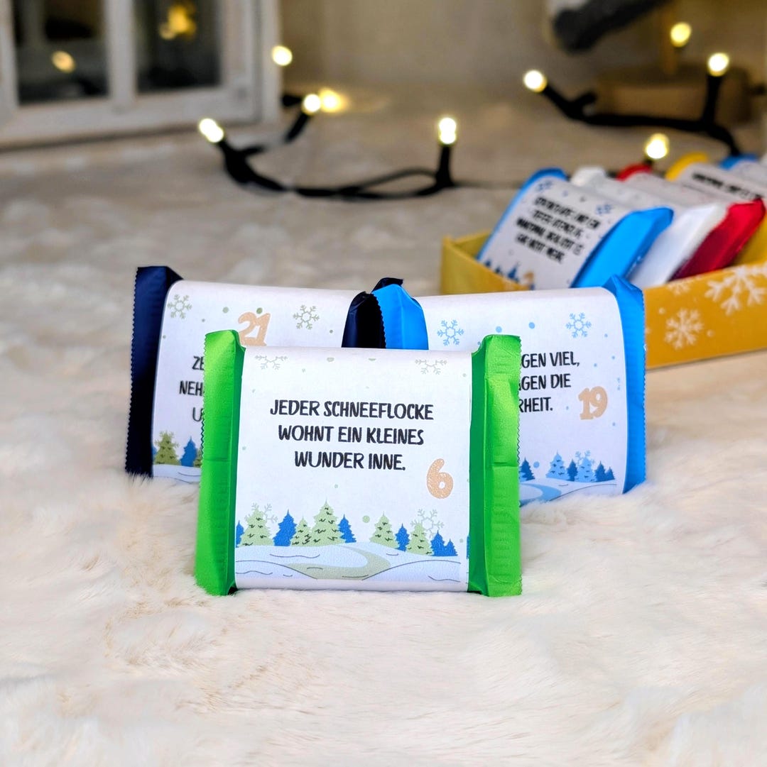 Quotes Advent Calendar Ritter Sport Chocolate With 24 Banderoles as ...