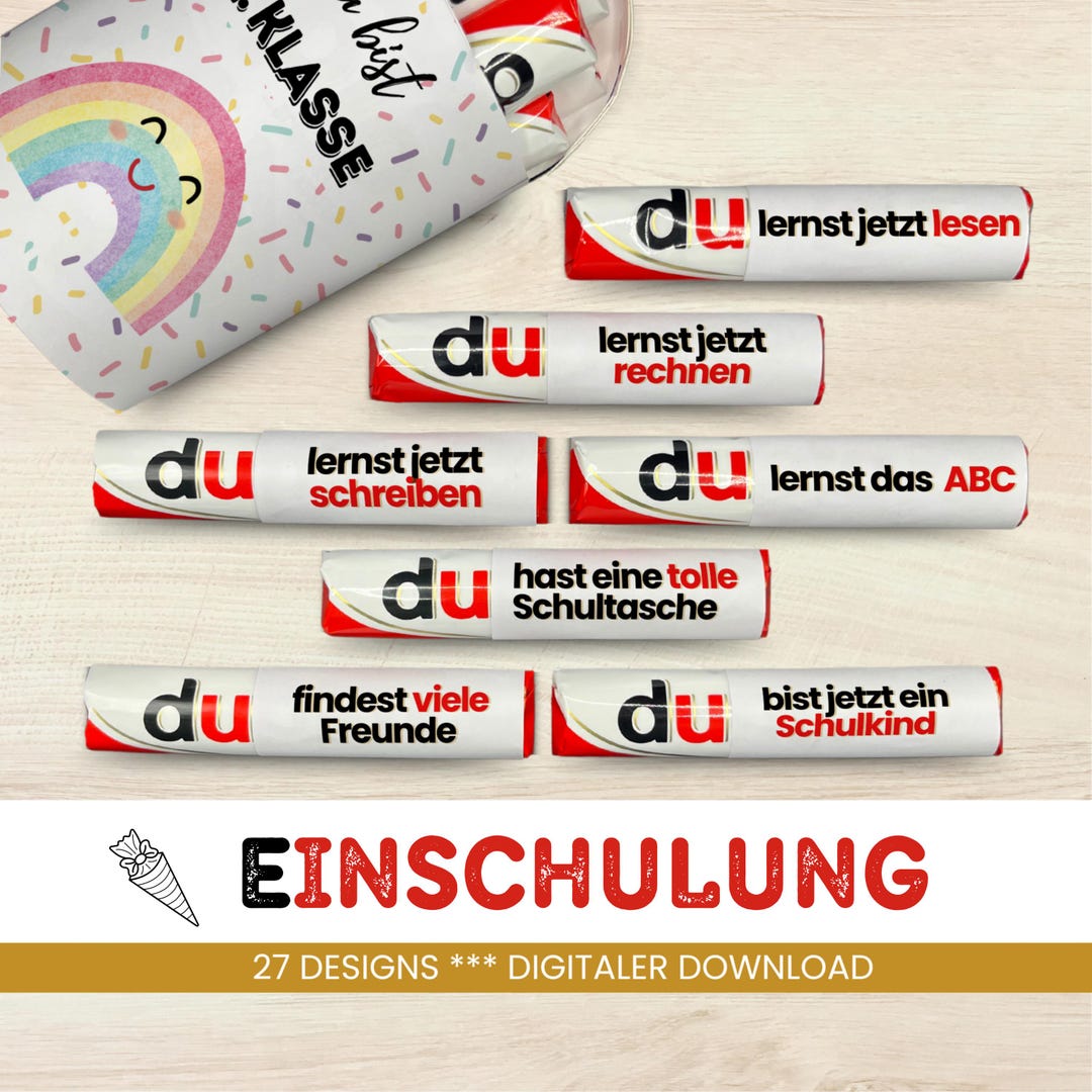 27 Duplo Banderoles School Enrollment Unique Gift Idea for School Child Children 1st Grade Back ...