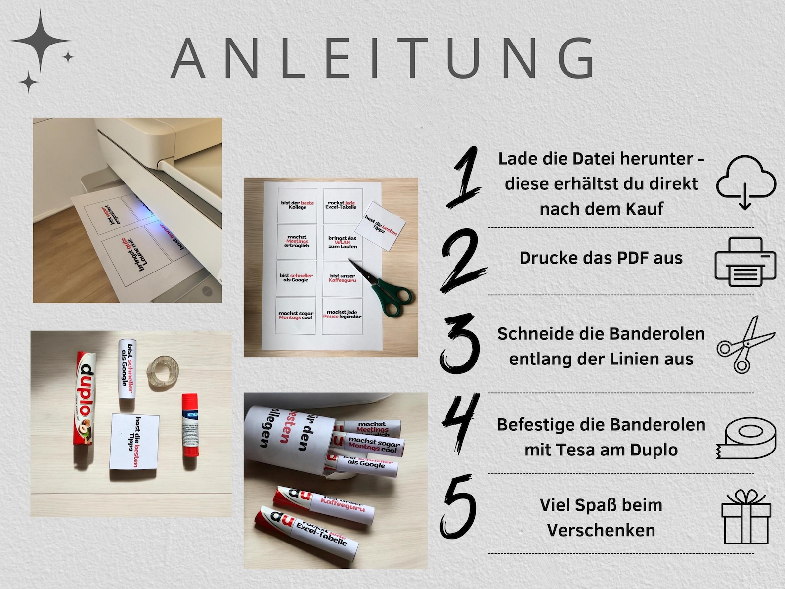 Duplo Banderole Kollegen Einzigartige Geschenkidee für Kollegen 32 ...