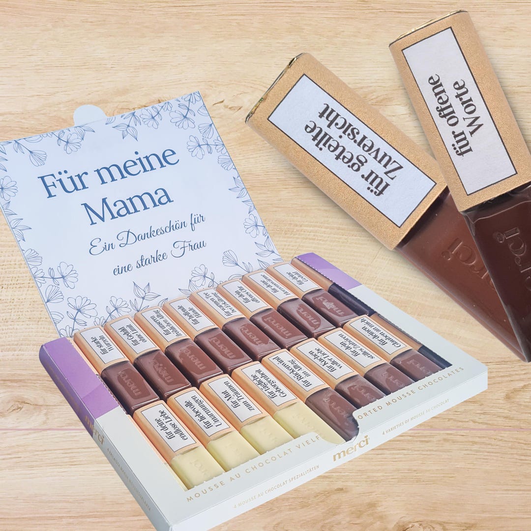 Merci Chocolate Banderoles for Mom as a Thank You or Small Gift Digital ...
