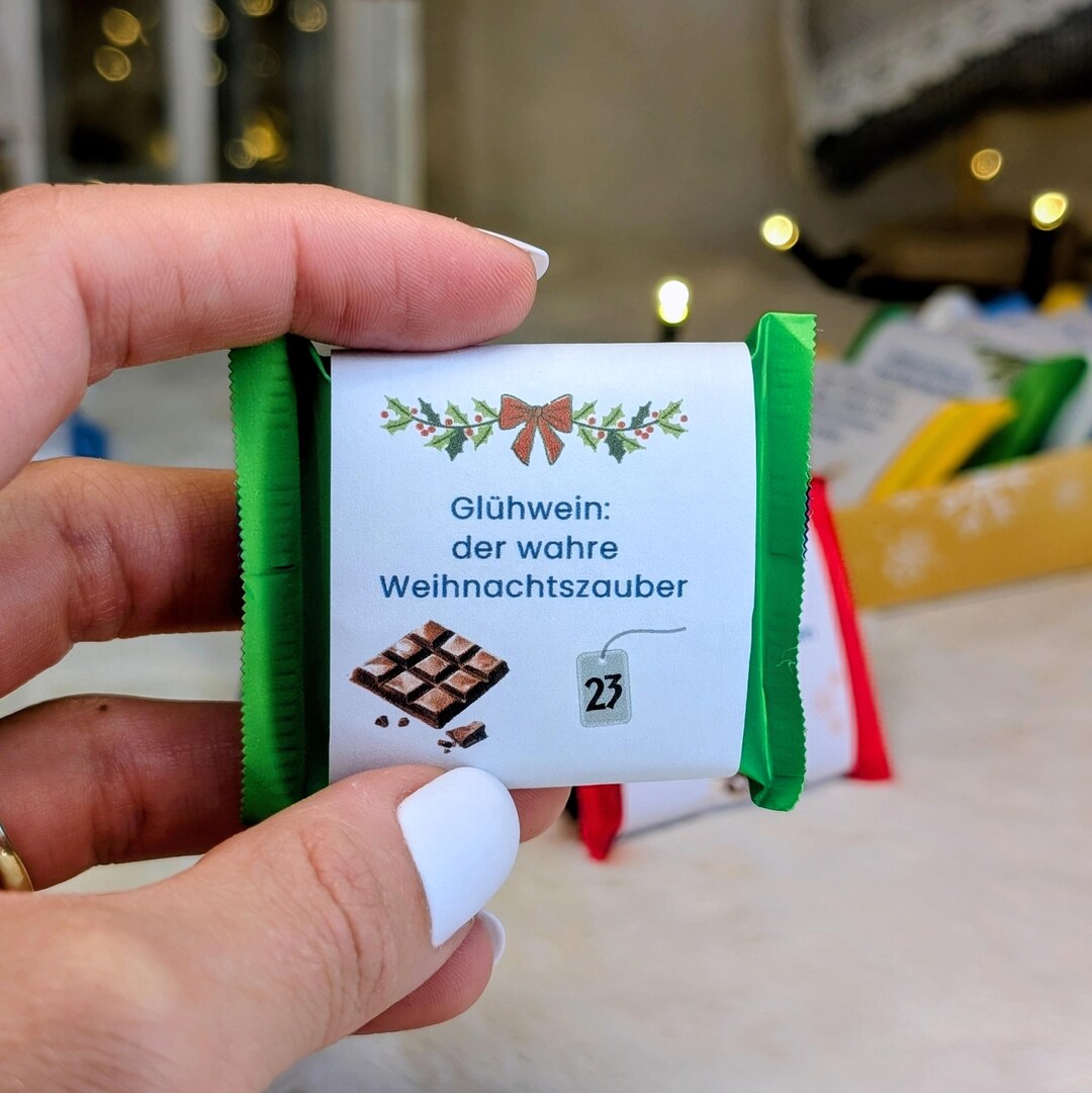 Advent Calendar Ritter Sport Chocolate Funny With 24 Banderoles as ...