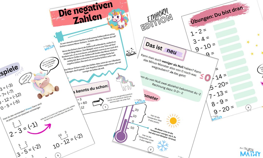 Simple Explanation of Negative Numbers and Exercises 9 Worksheets ...