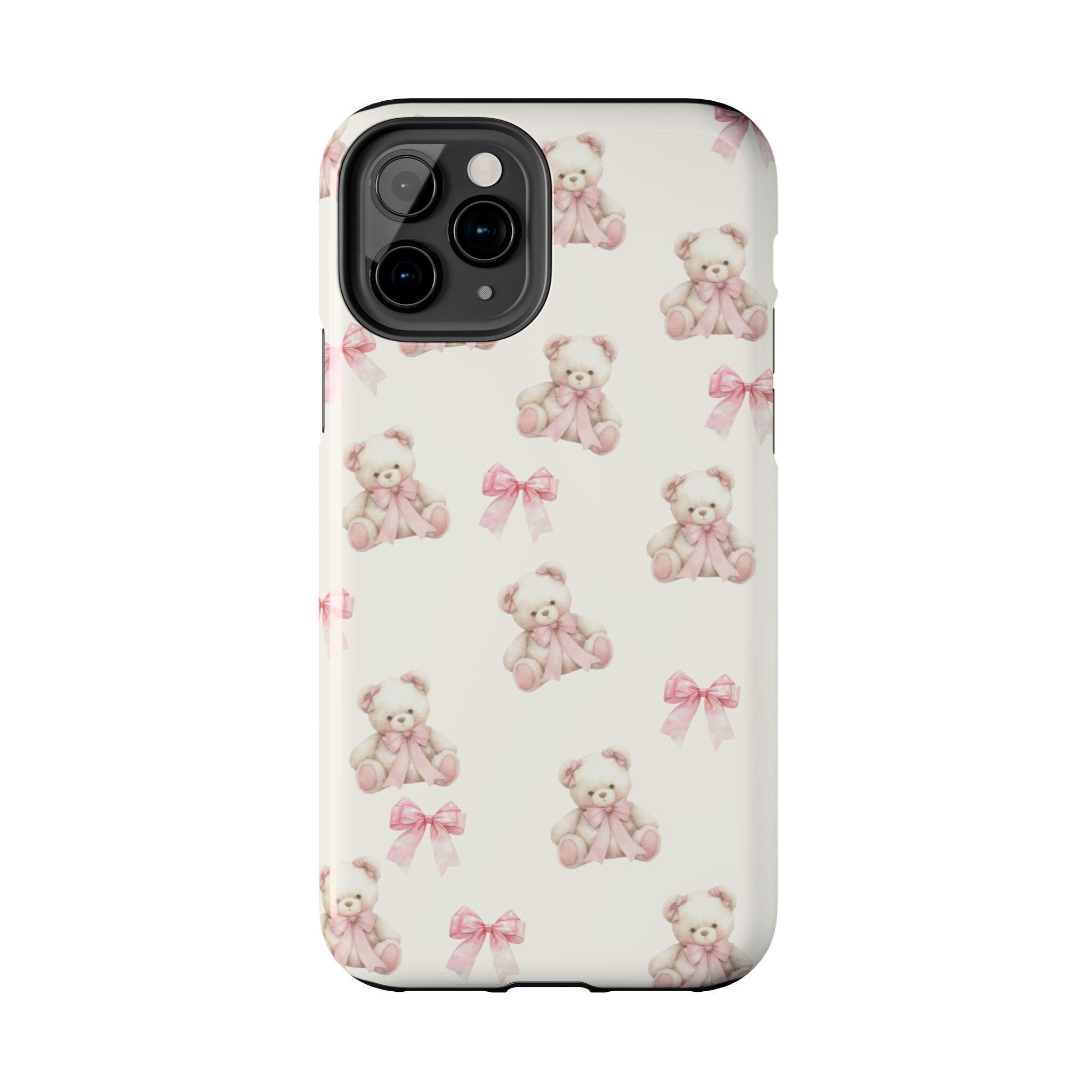 Coquette Phone Case, Teddy Bear Phone Case, Cute Phone Case for iPhone ...